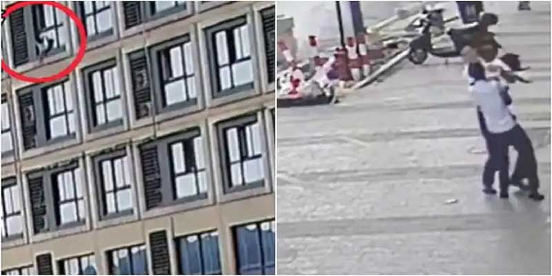 Viral Video: Man Catches 2-Year-Old Girl after she falls from fifth ...
